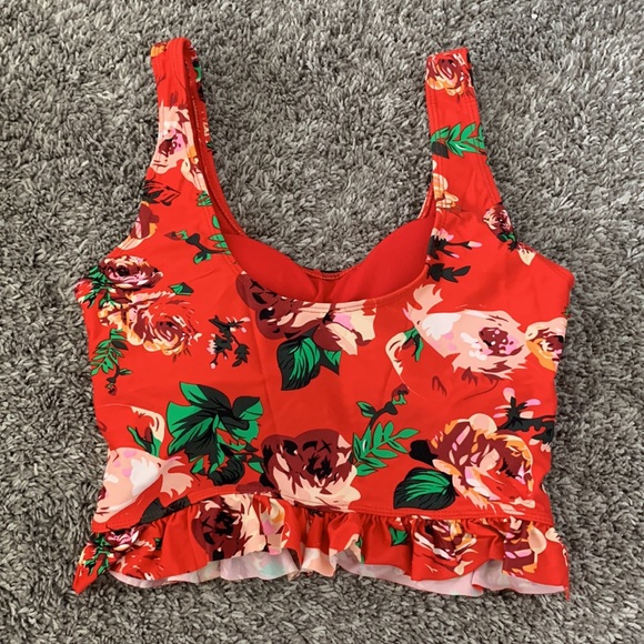 Janela Bay | Swim | Janela Bay Red Floral Tankini Swim Top | Poshmark